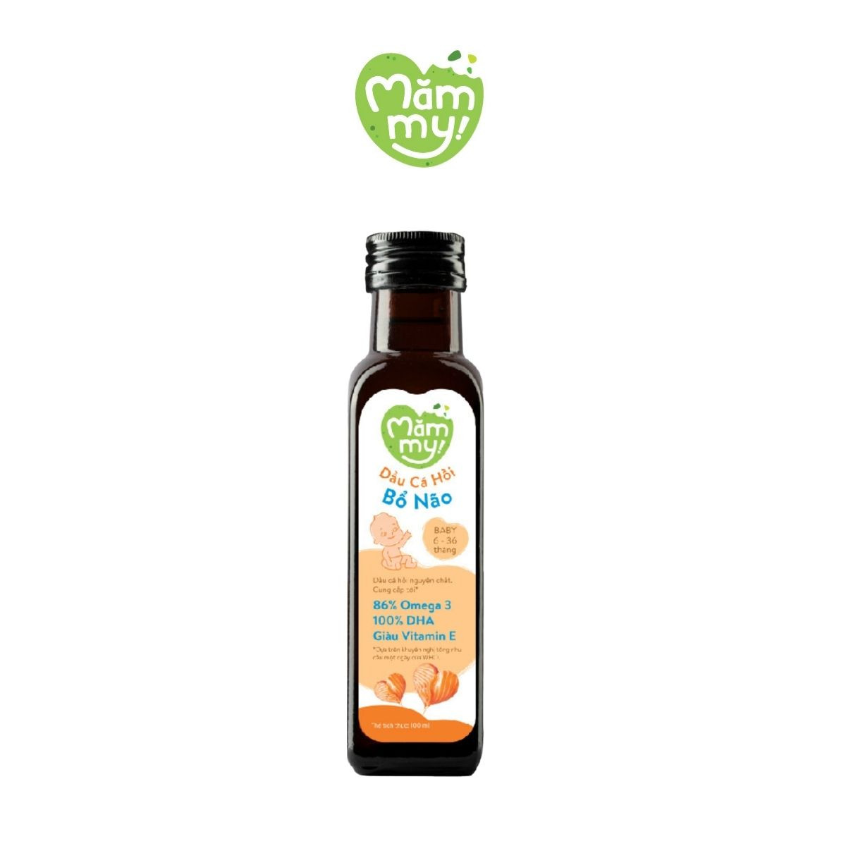 Dầu ăn dặm cá hồi cho bé từ 6 tháng - Chai 100ml | Mammy Shop